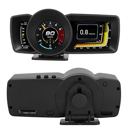 Car Dashboard, OBD2 Gauge HUD + Universal GPS Speedometer 3 LCD Screen ...