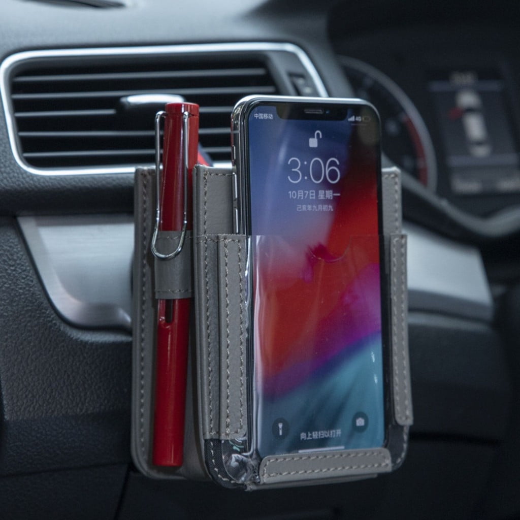 Car Dashboard Organizer with Phone Screen-Visible Window & Cable Port 4 ...