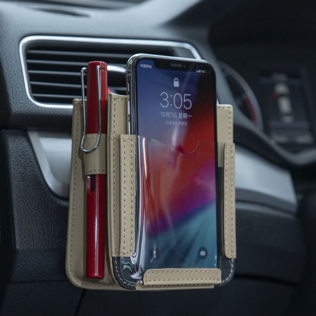 Car Dashboard Organizer with Phone Screen-Visible Window & Cable Port 4 ...