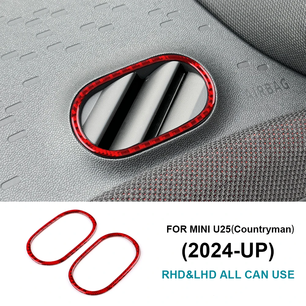 Car Dashboard Side Air Outlet Vent Cover Carbon Fiber Sticker for Mini ...