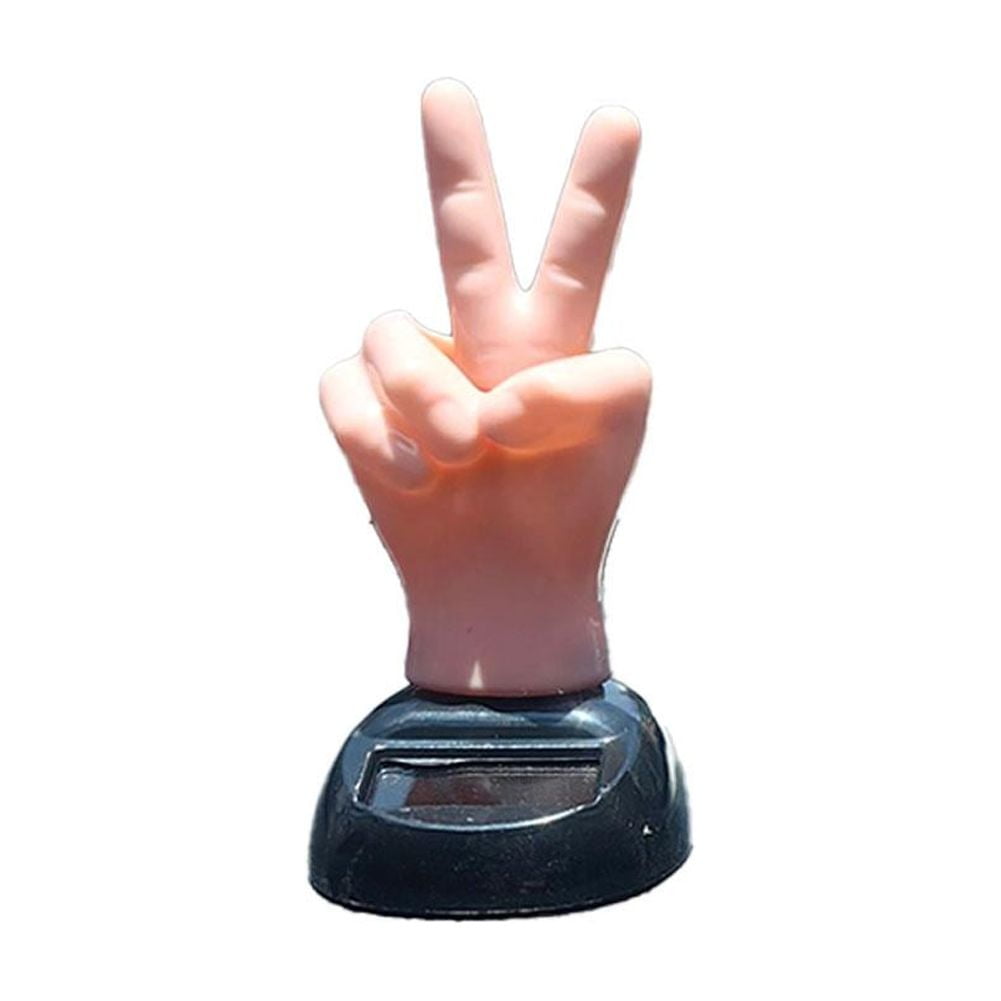 Car Dashboard Solar Powered Waving Finger Dashboard Toy, Funny ...