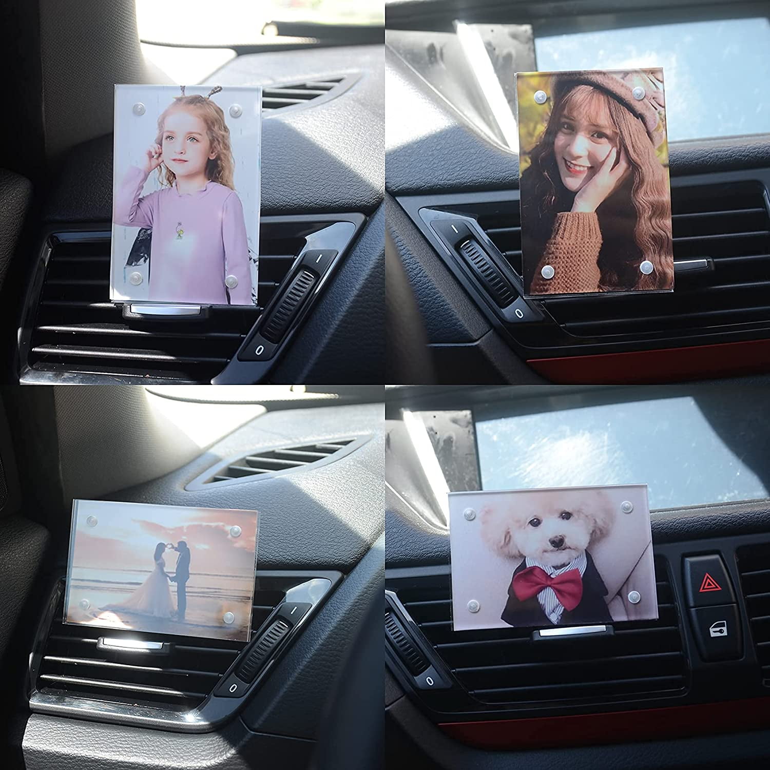Car Dashboard Vent Photo holder, Clip On Magnetic Picture Frame ...