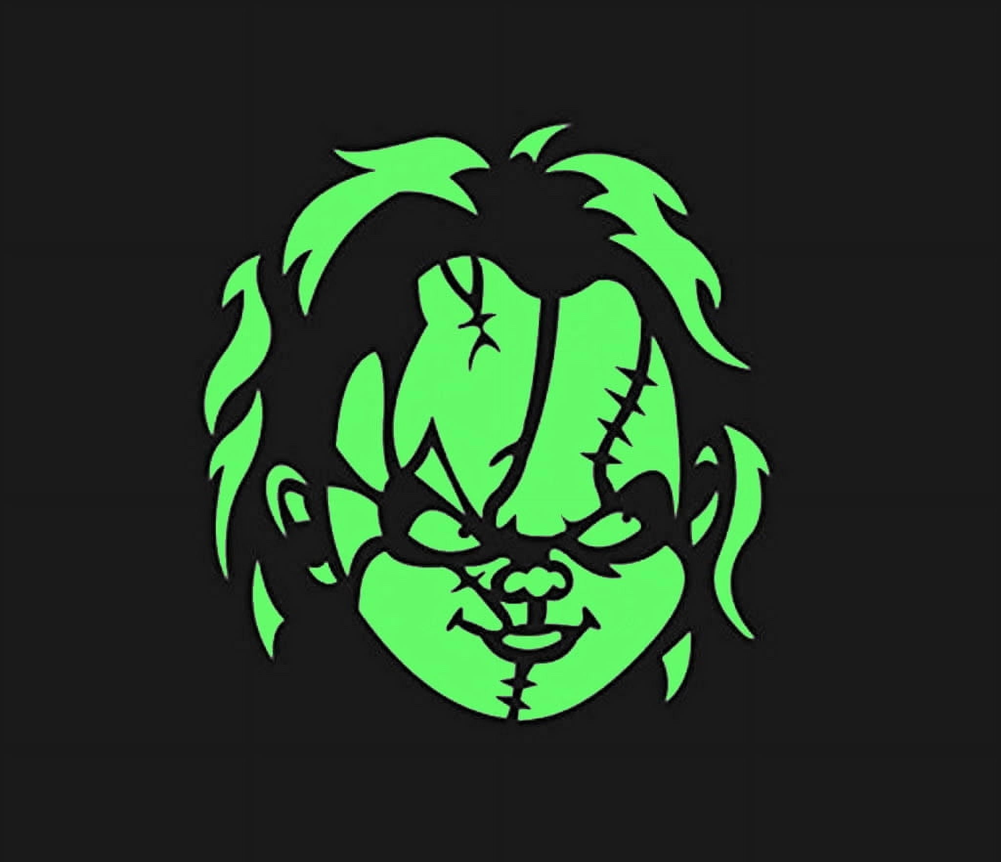Car Decal Chucky Glow Vinyl Horror Movie Classic Jason Kruger ...