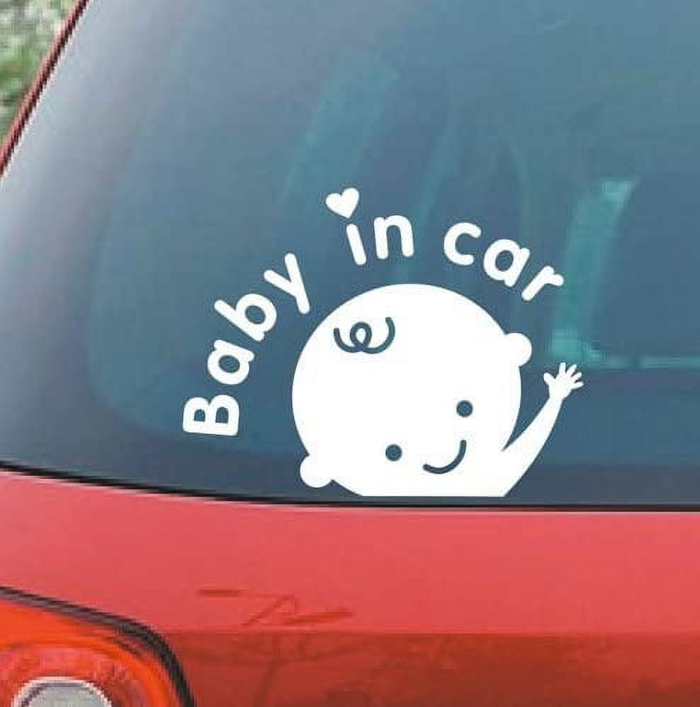 Car Decal / Sticker, Car Decal Sticker - Baby in Car Baby Safety Sign ...