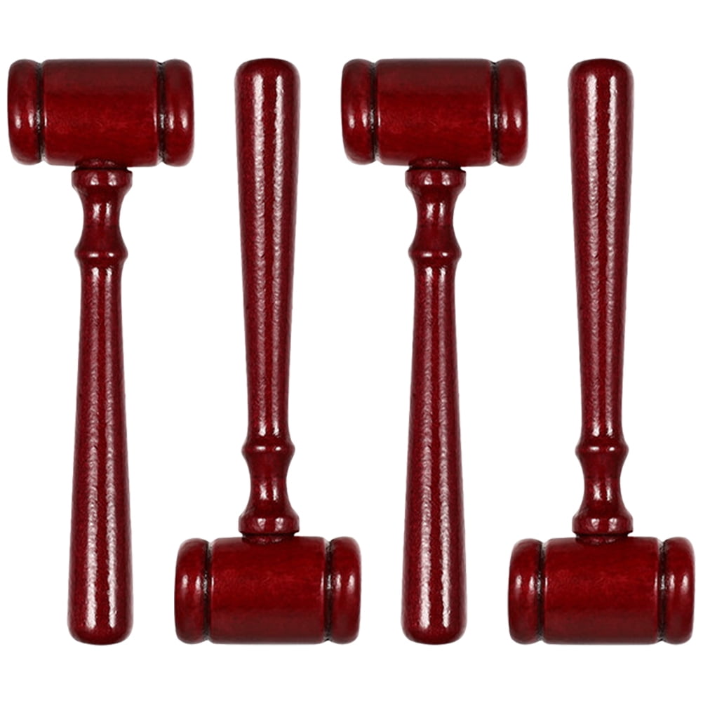 ifundom Dark Red Wooden Gavel Judge Hammer Set Portable Clear Sound 4.3 ...
