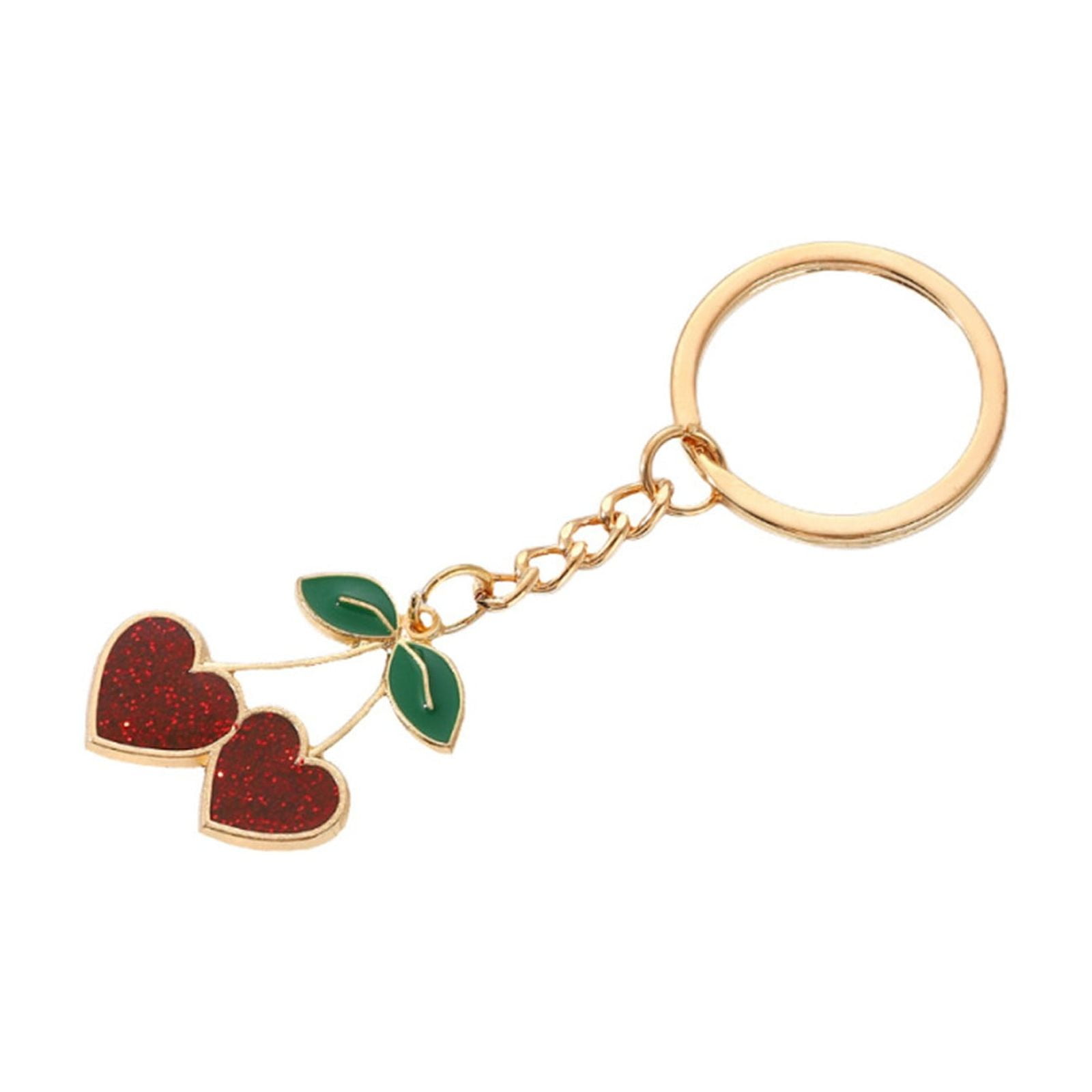 Car Decor Clearance Qianduo Cherry Keychains for Women Cute Heart Charm ...