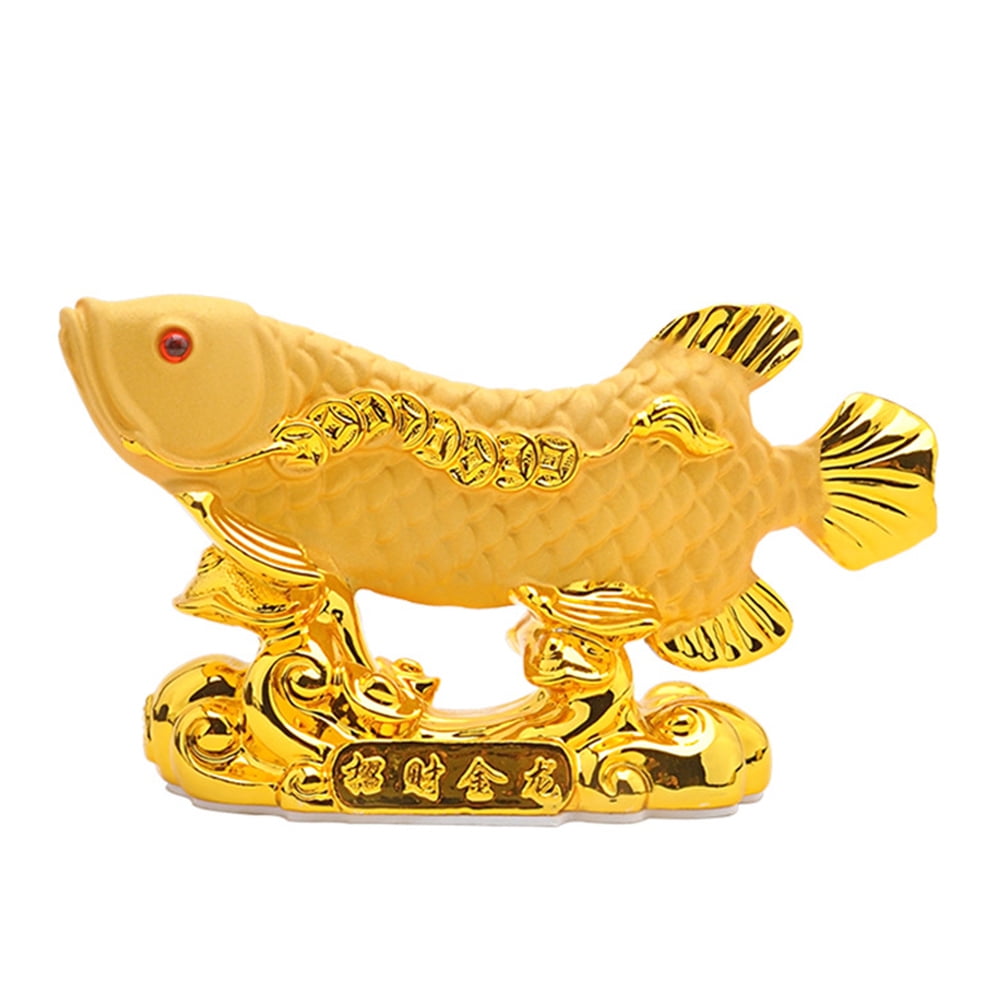 Car Decor Fish Statue Feng Shui Wealth Lucky Figurine Resin Outdoor ...