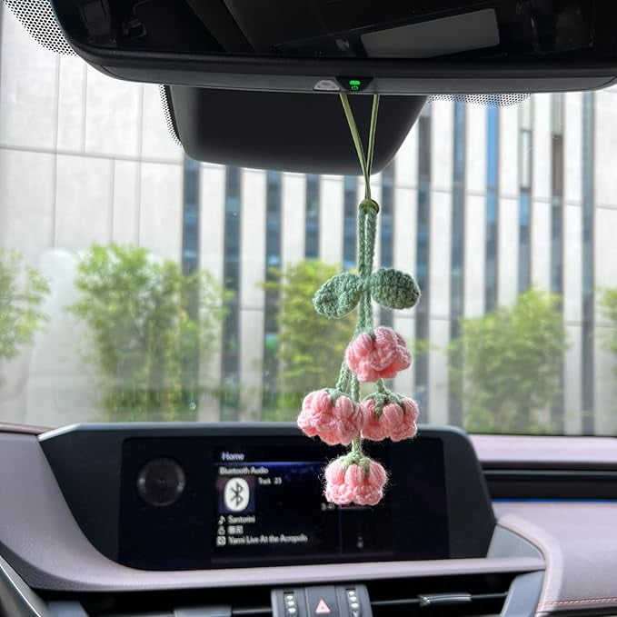 Car Decoration Car Mirror Hanging Accessories Handmade Bellflower ...
