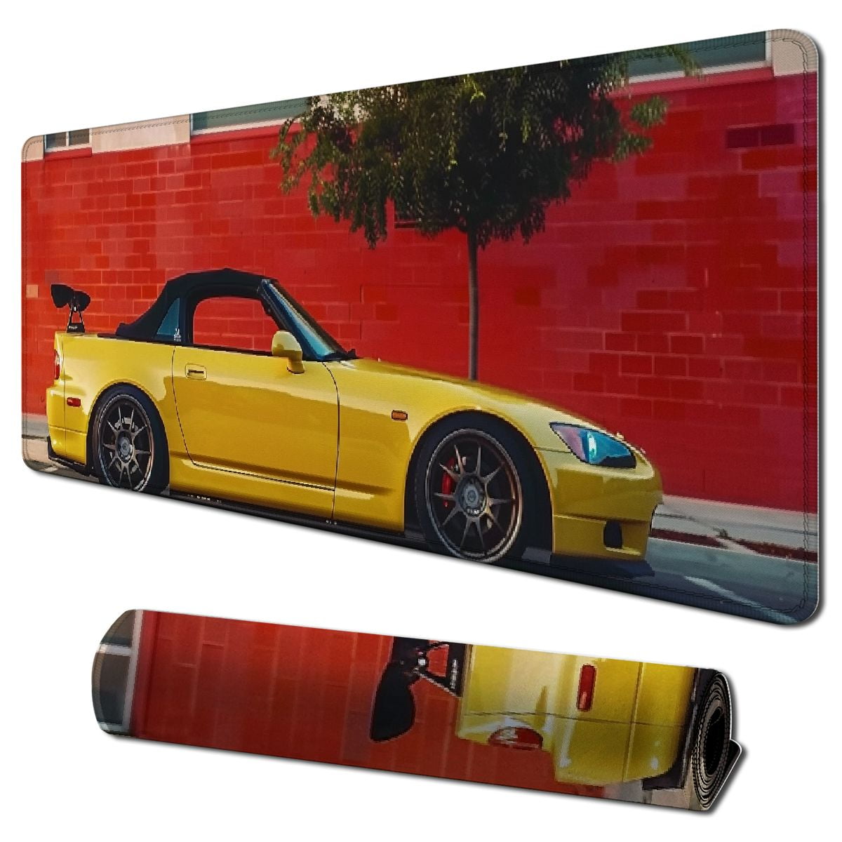 Car Desk Mats on Top of Desks Pad Japanese Large Mouse Pads Cool Yellow ...