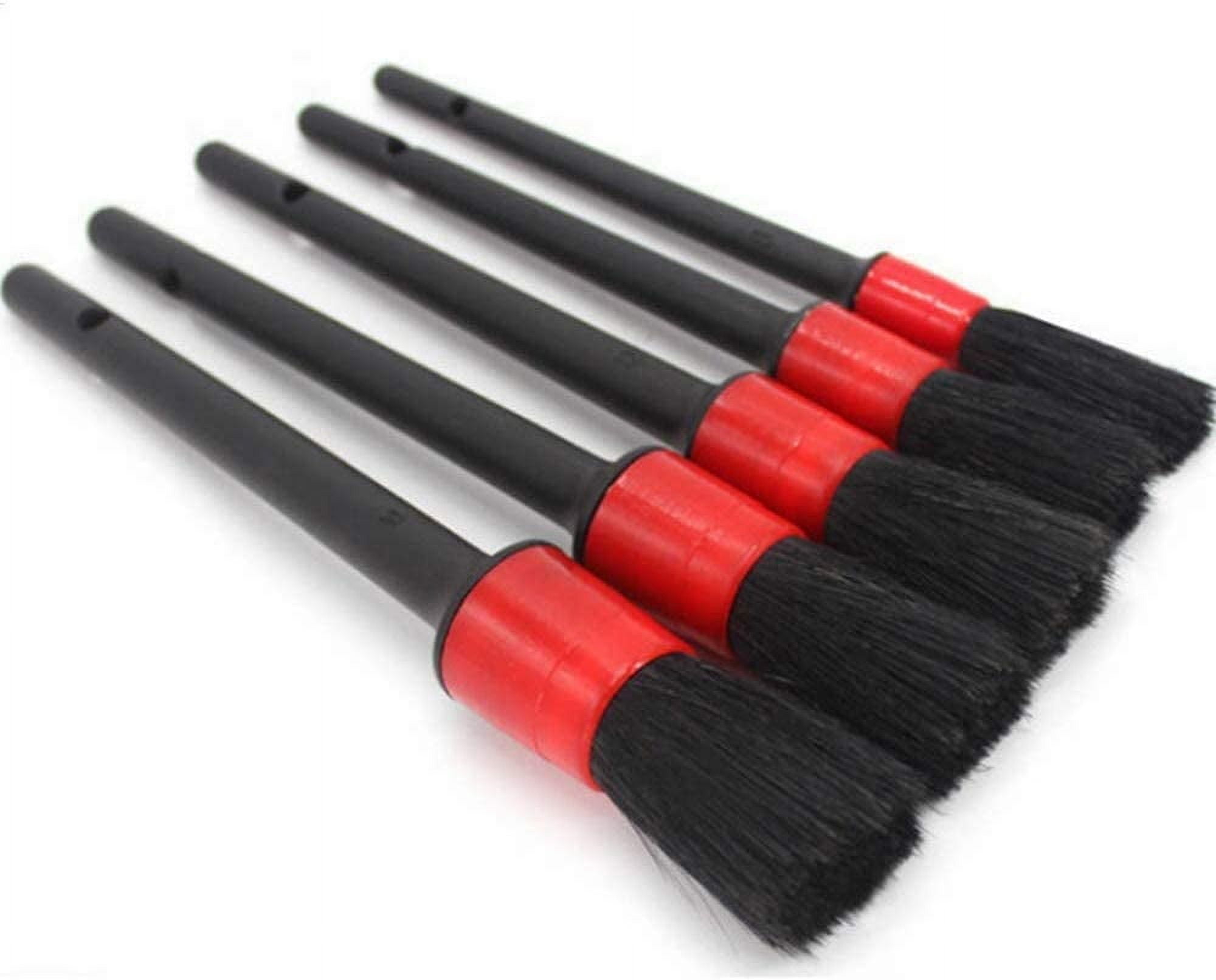 Car Detailing Brush Auto Detail Brush Set of 5 Boar Hair Automotive ...