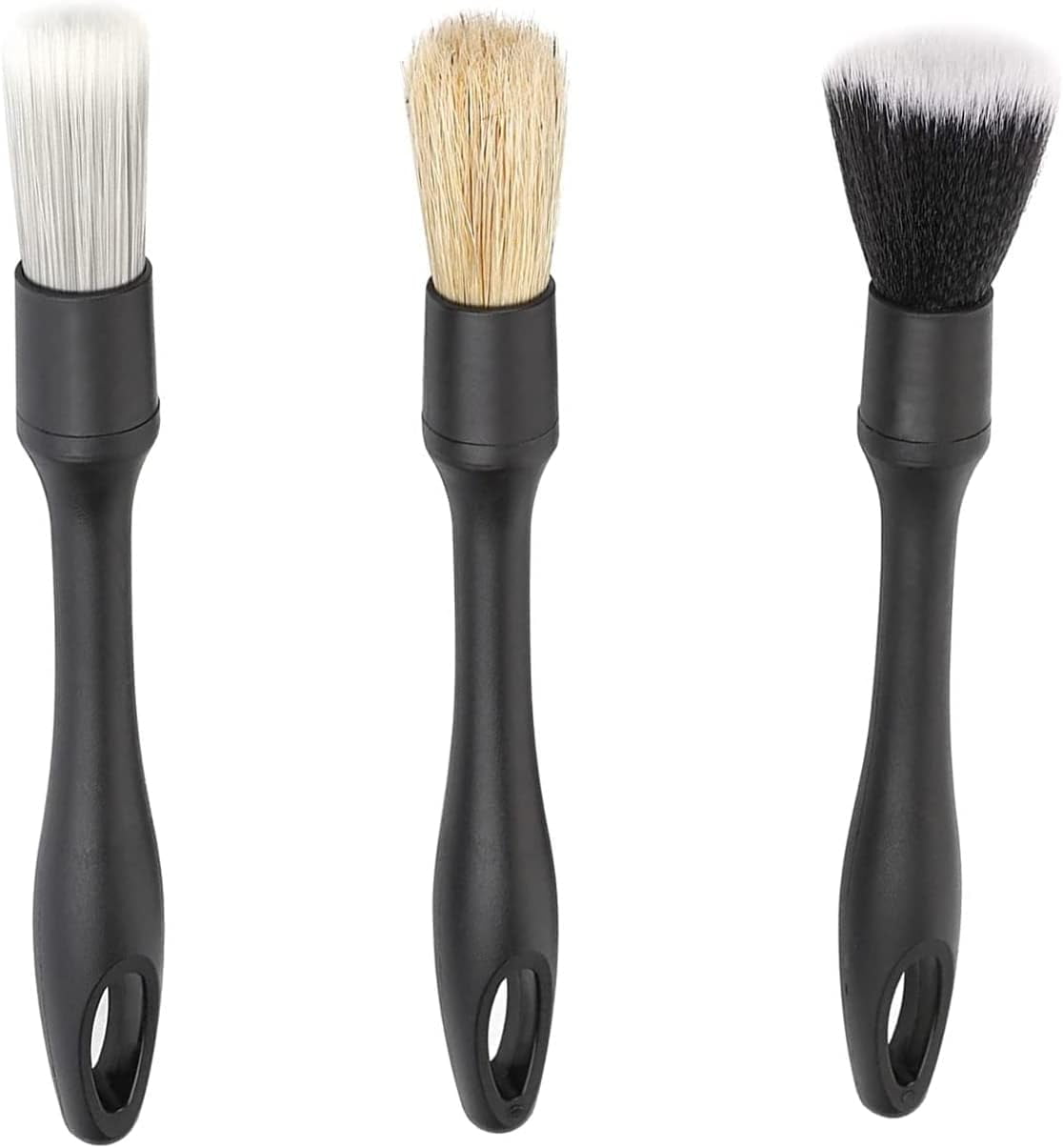 Car Detailing Brush Set, 3 Pcs Car Interior Detailing Brushes Ultra ...