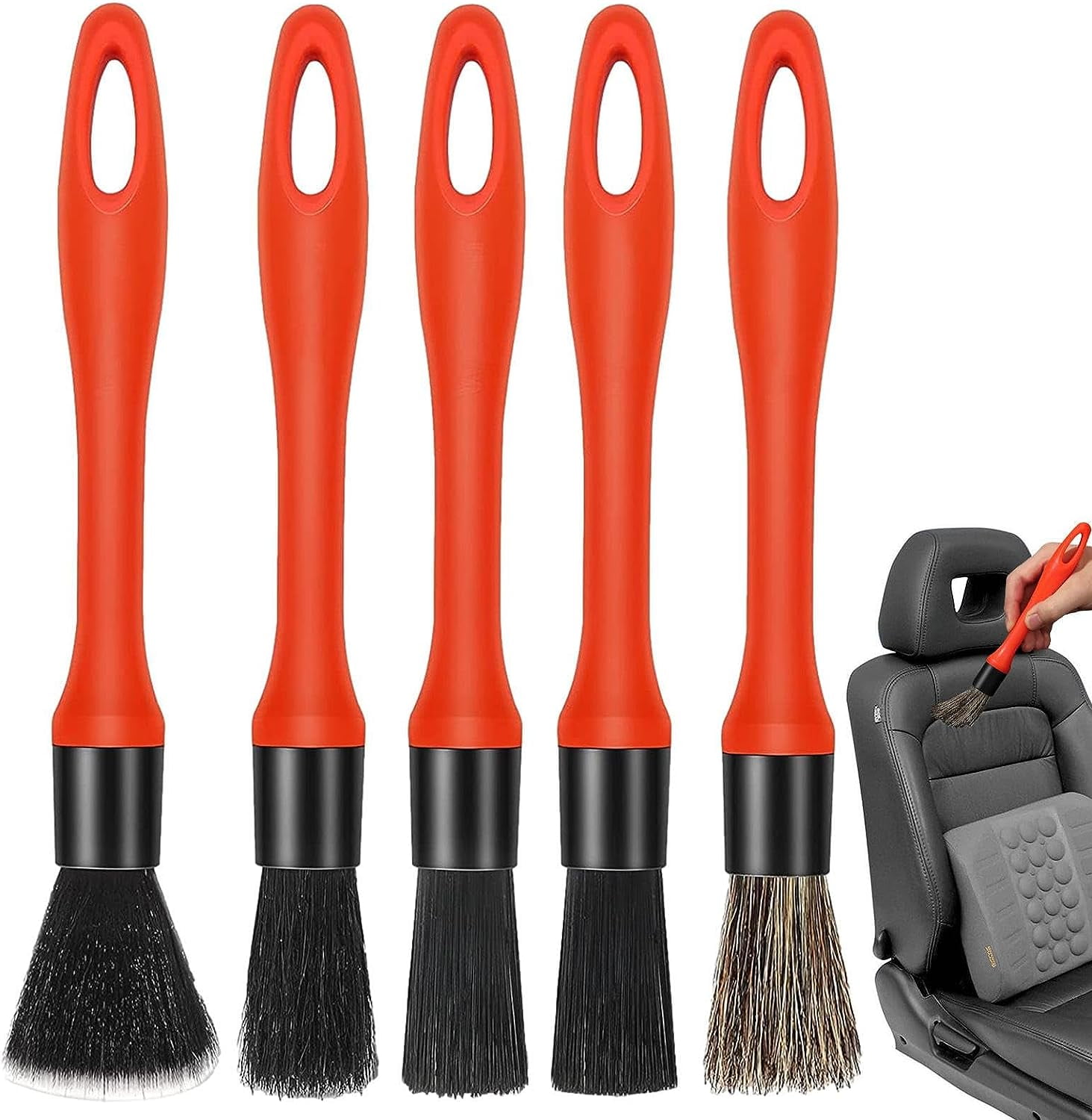 Car Detailing Brush Set | 5 Pieces Detail Brush Kit No Scratch ...