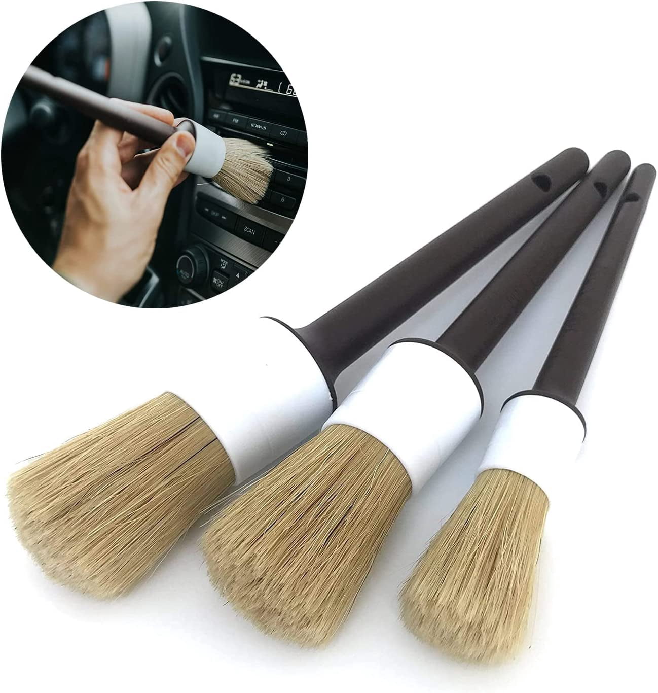 Car Detailing Brush Set Automotive Detail Cleaning Brushes for Washing ...