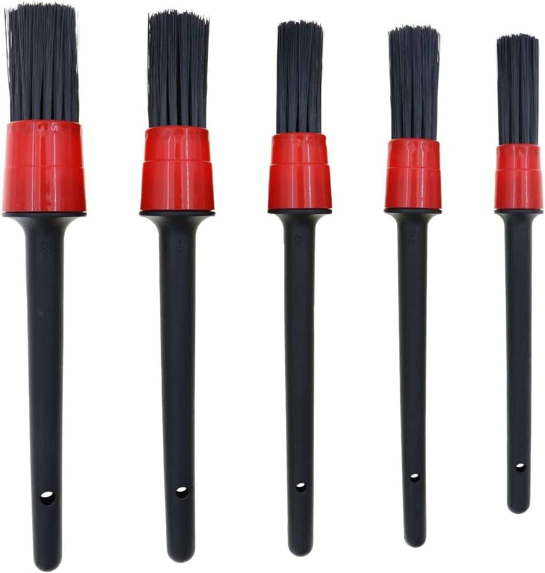 Car Detailing Brushes - 5 Pcs Car Brushes for Detailing, Auto Detailing ...