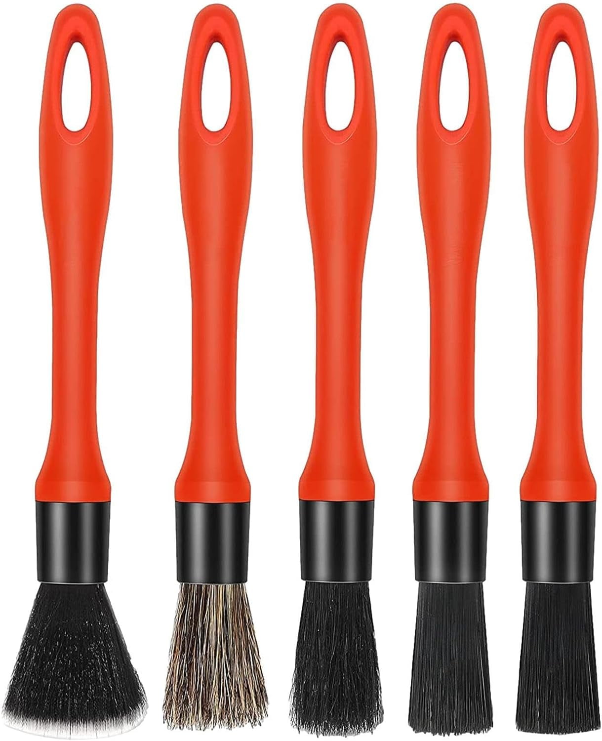 Car Detailing Brushes,Soft Mixed Hair Detailing Brush Kit - Exterior ...