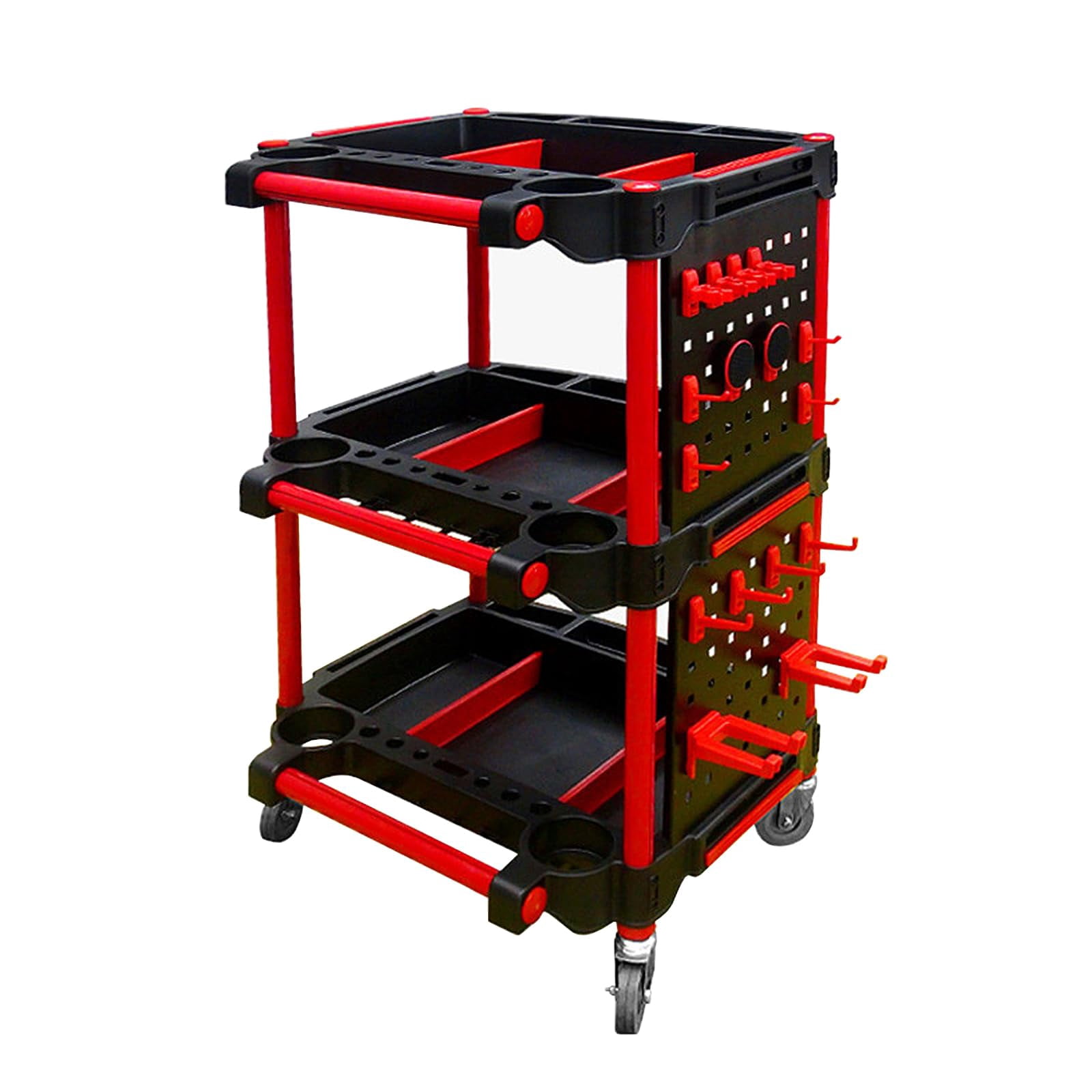 Car Detailing Cart with Wheels,3 Tier Car Wash Detail Cart with Side ...