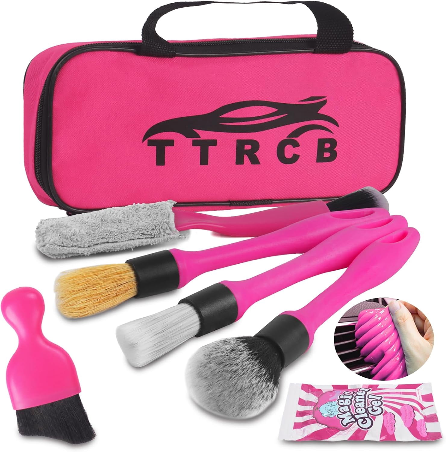 Car Detailing Cleaning Kit Interior Cleaner, Car Detailing Brush Set ...