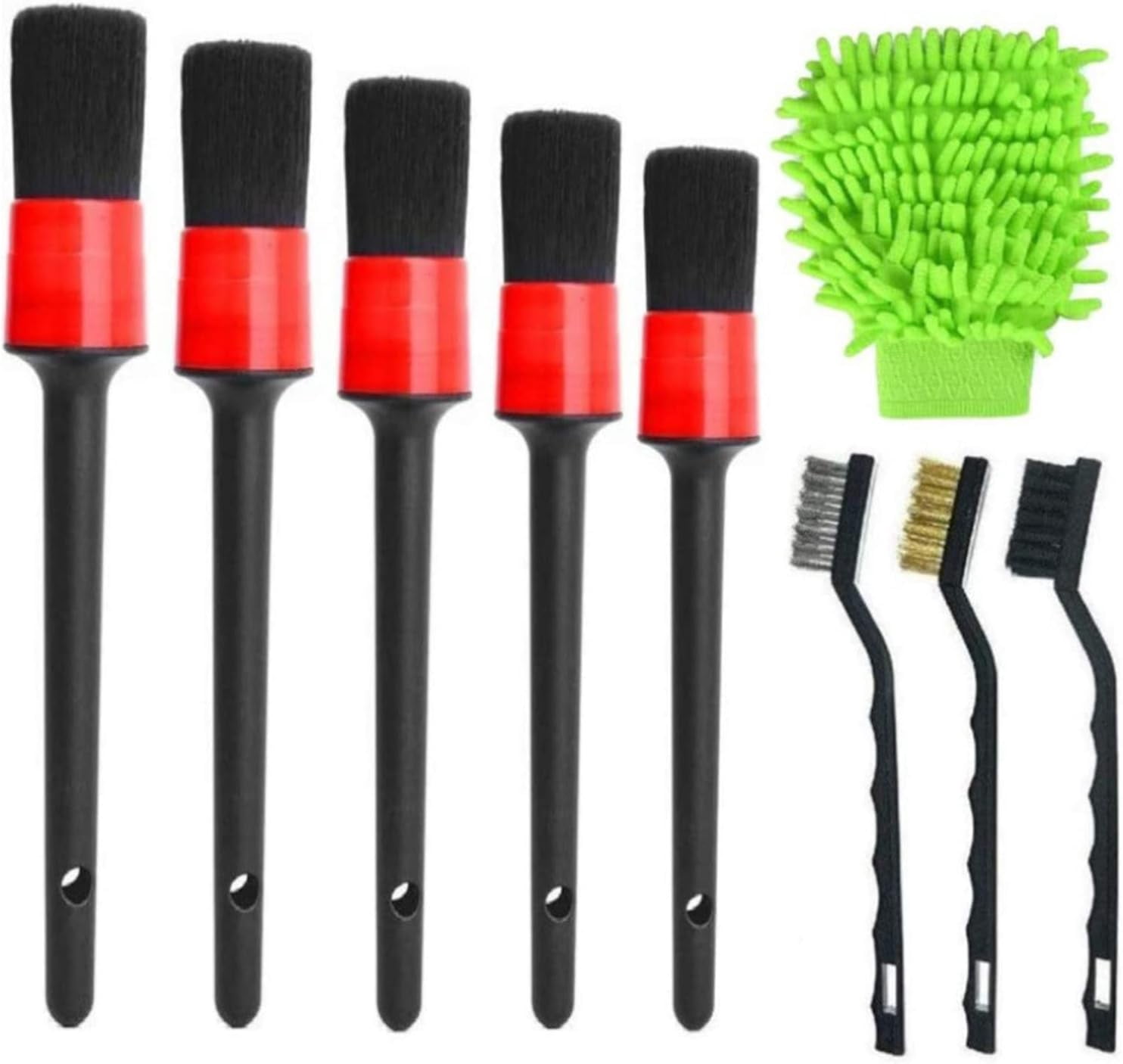 Car Detailing Kit, Car Detailing Brush Set Wheels Engine Console ...