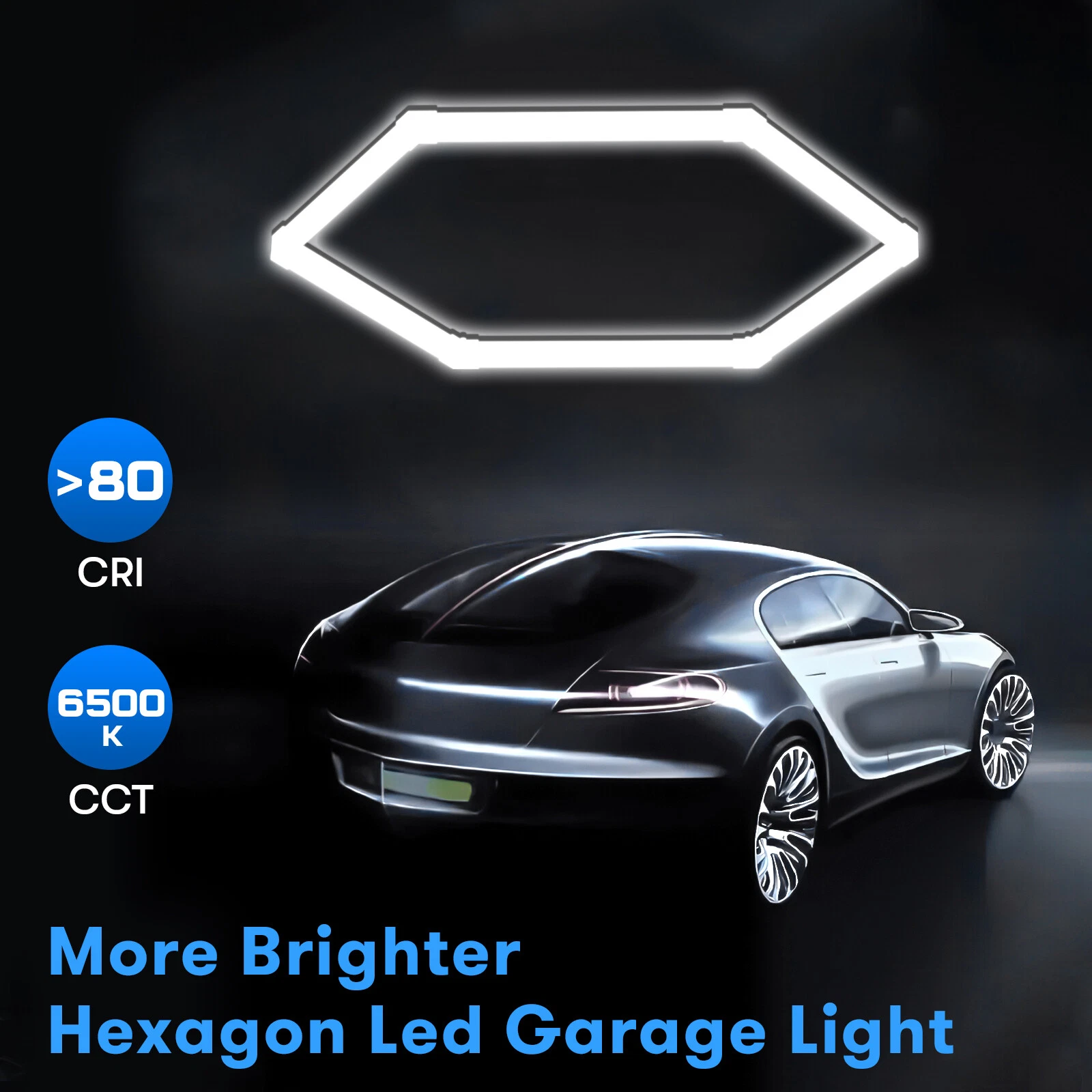 Car Detailing Shop Light 6500K Hexagon LED Lights for Garage Basement ...