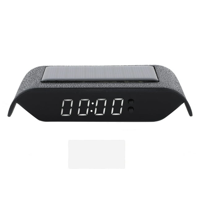 Car Digital Clock Auto Truck Solar Powered Time Date Temperature LCD ...
