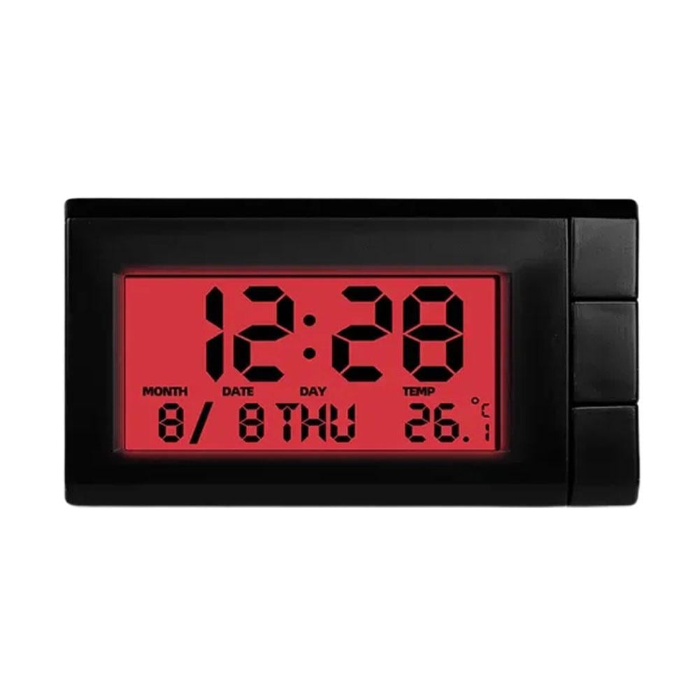 Car Digital Clock Thermometer Dashboard Desk LCD Display Auto Interior ...