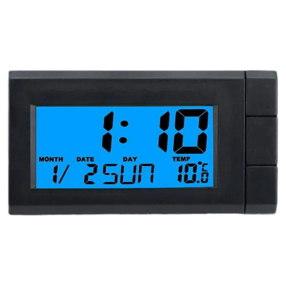 Car Digital LCD Electronic Time Clock and Thermometer with 2-in-1 ...