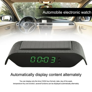 DAMIFU Solar Car Digital Clock Car Automatic Clock Car Thermometer ...