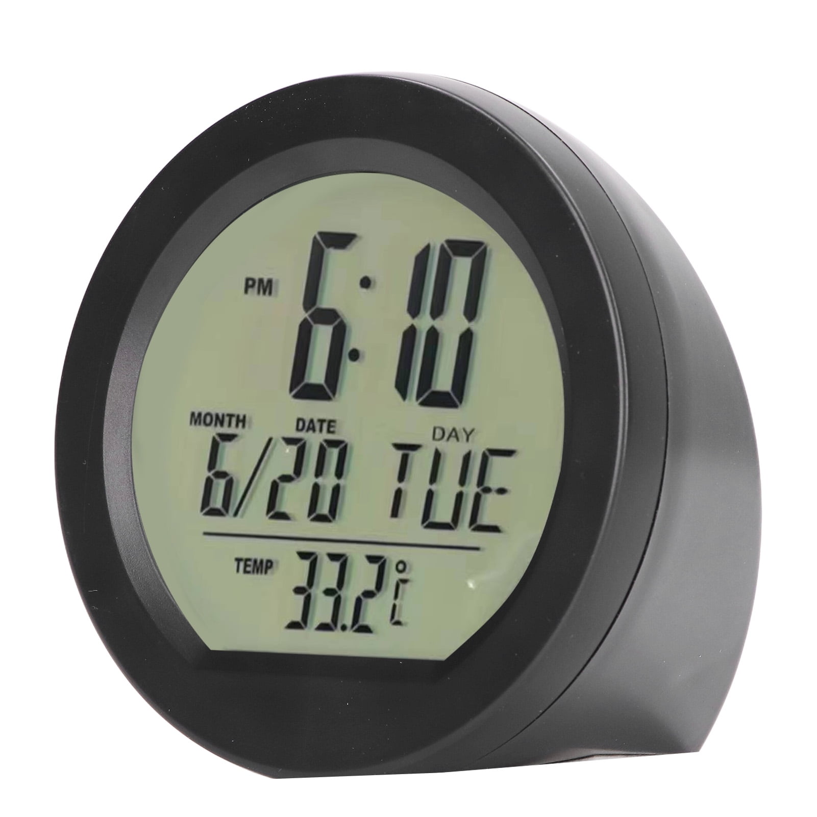 Car Digital Temperature Dashboard Clock Solar Powered Automatic Mini ...