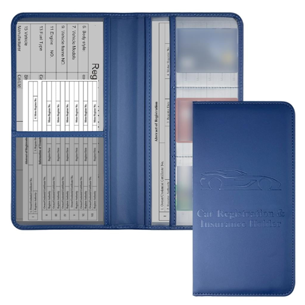 Car Document Paper Folder1eatherVehicle Registration Organiser 5.15x9 ...