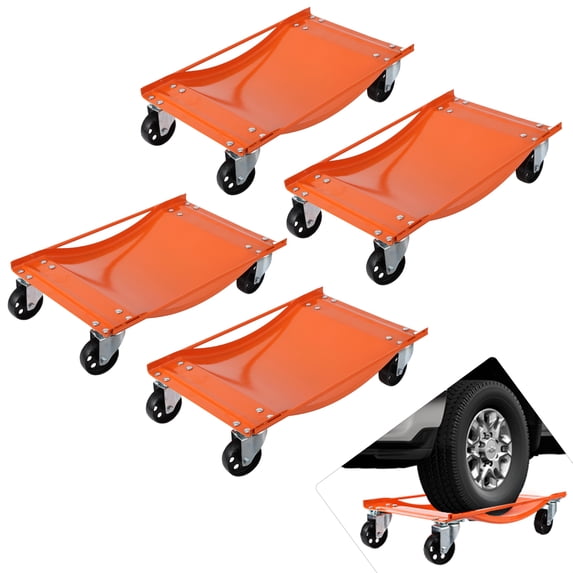 Car Dolly Set, Heavy Duty Vehicle Moving Dollies with 3.5" Swivel ...