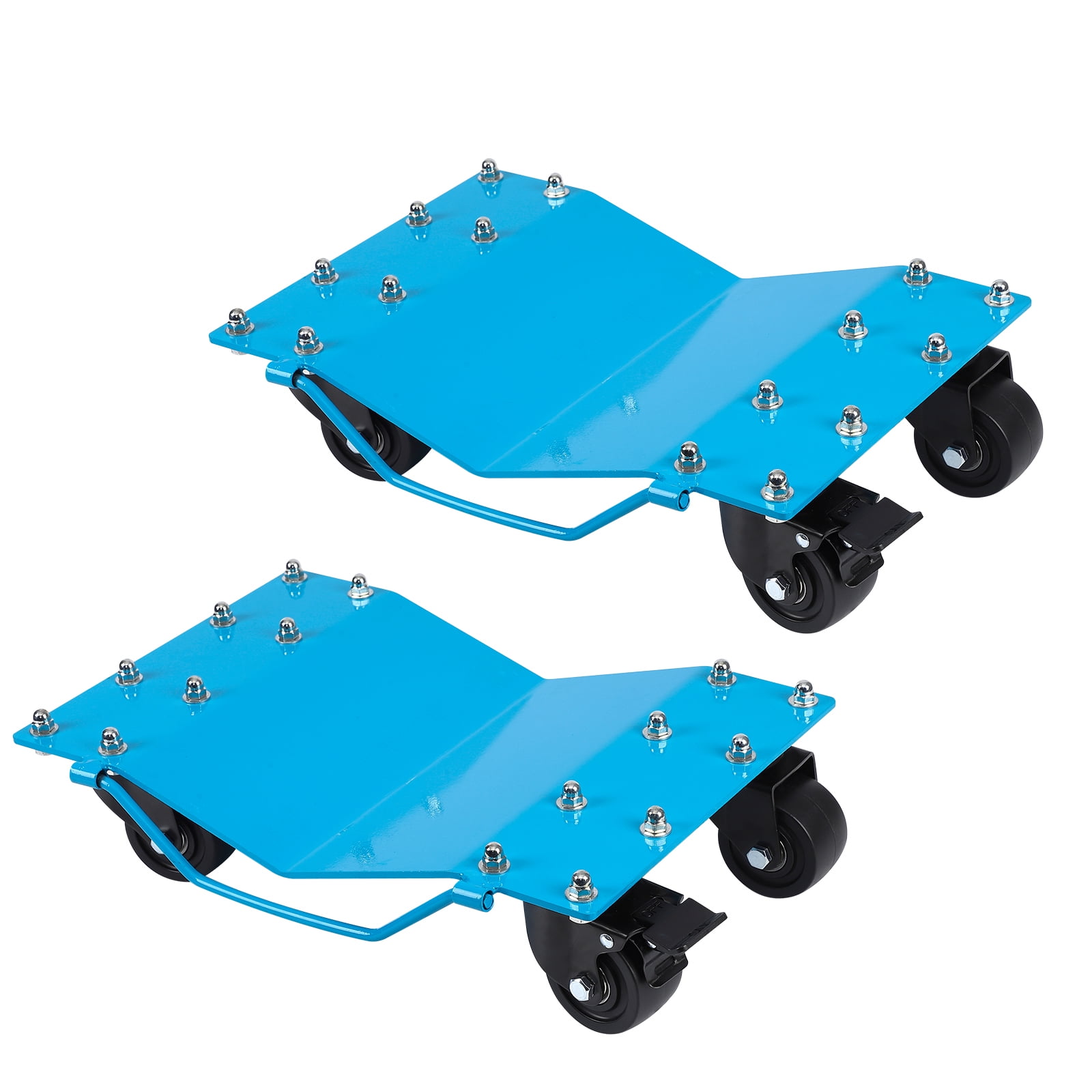 Car Dolly Set of 2, Manganese Steel Heavy Duty Car Mover Wheel Dollies ...