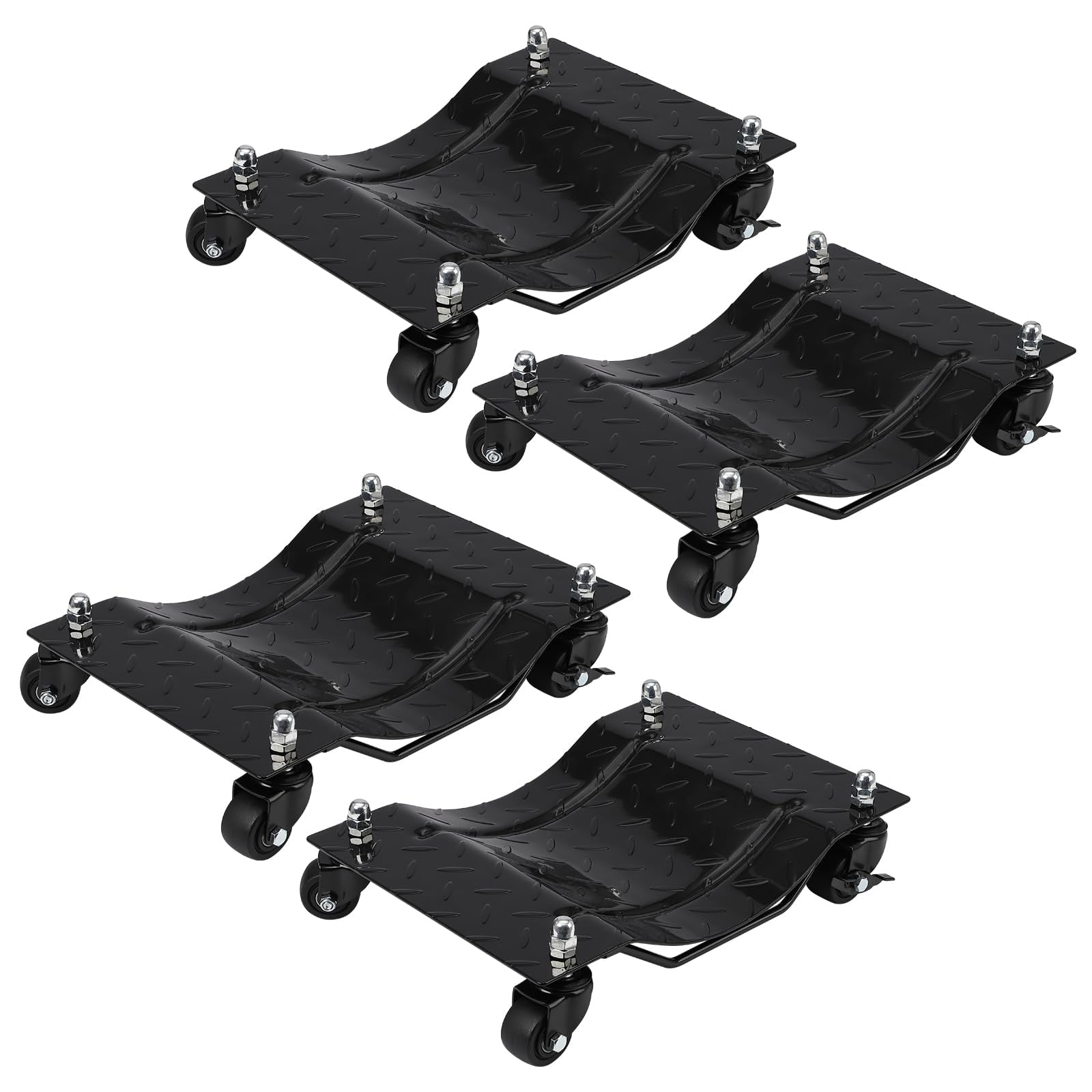 Car Dolly Set of 4, 6000LBS Capacity Wheel Dolly, Heavy Duty Vehicle ...