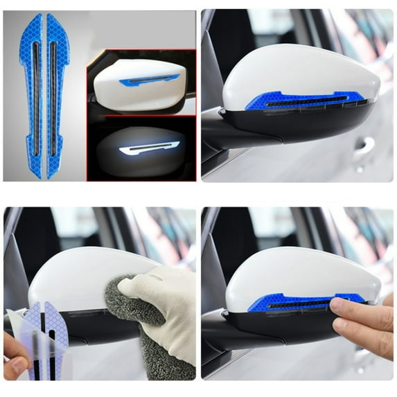 Car Door Border Collision Strip & Mirror Reflector Sticker - Waterproof ...