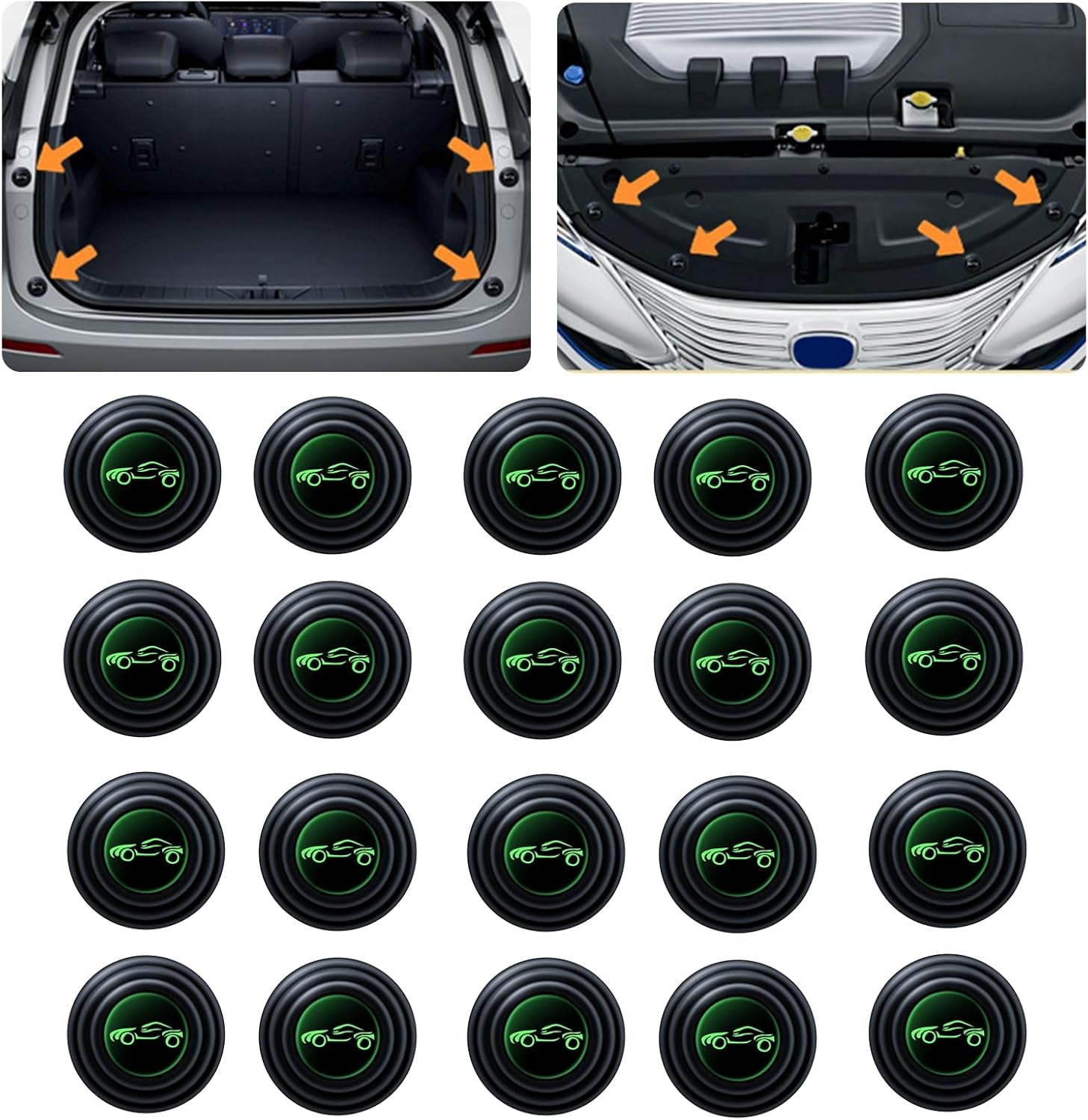 Car Door Bumper Protection Pads, Self-Adhesive Mini Car Door Shock ...