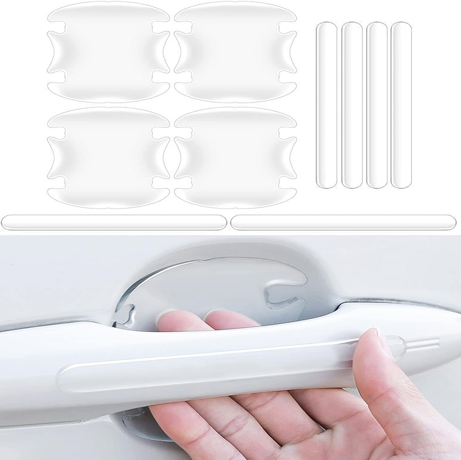 Car Door Handle Protector 10 Pcs Universal Transparent Car Door Handle ...