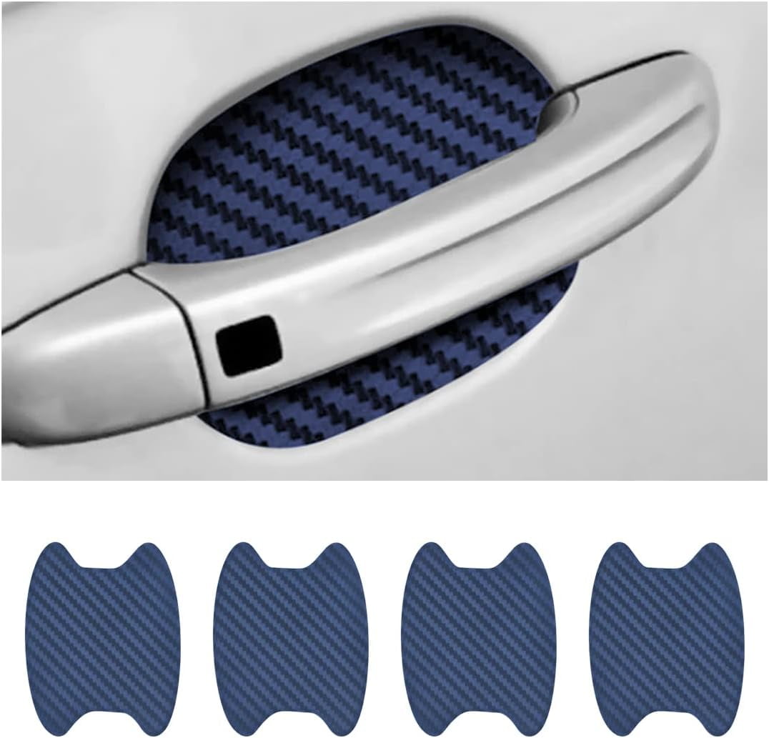 Car Door Handle Sticker, Carbon Fiber Anti-Scratches Car Door Cup ...