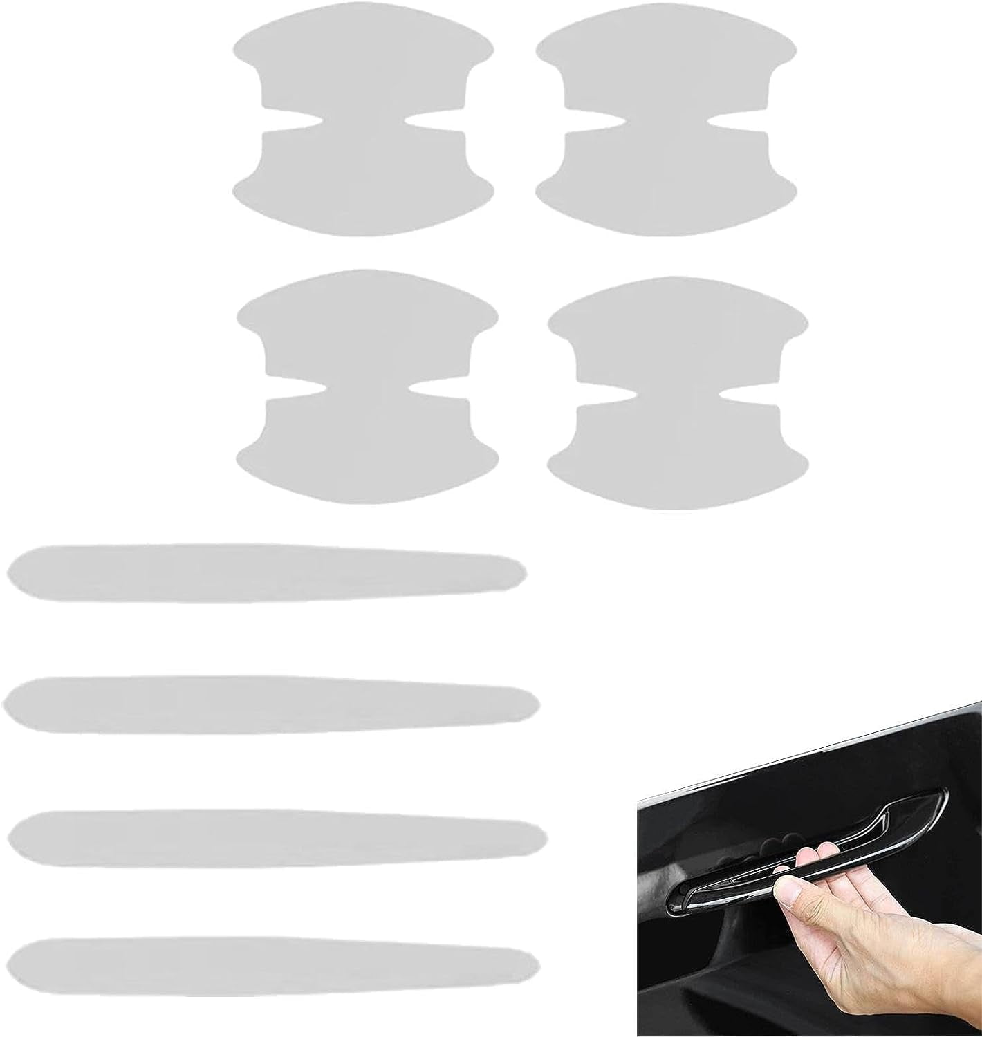 Car Door Handle Sticker | Transparent Car Door Handle Cup Protector ...