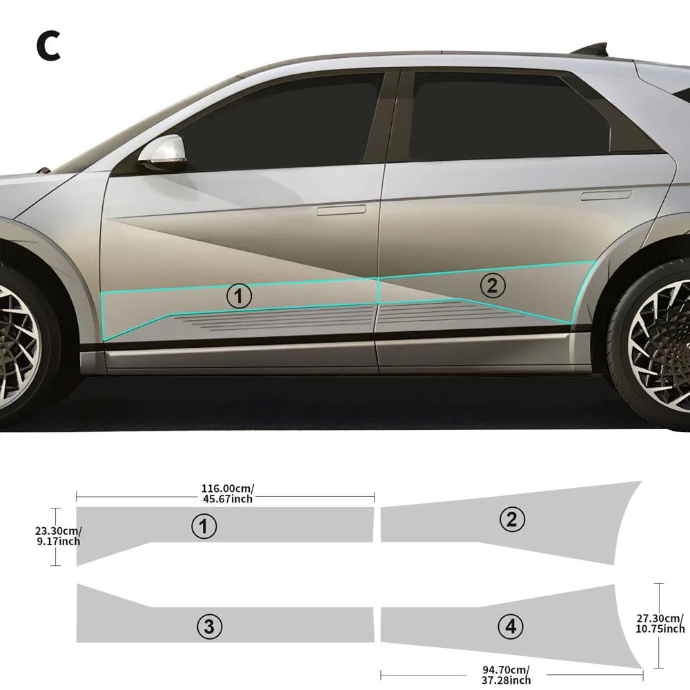 Car Door Handle Triangle Protective Film for HYUNDAI IONIQ 5 2022-2024 ...