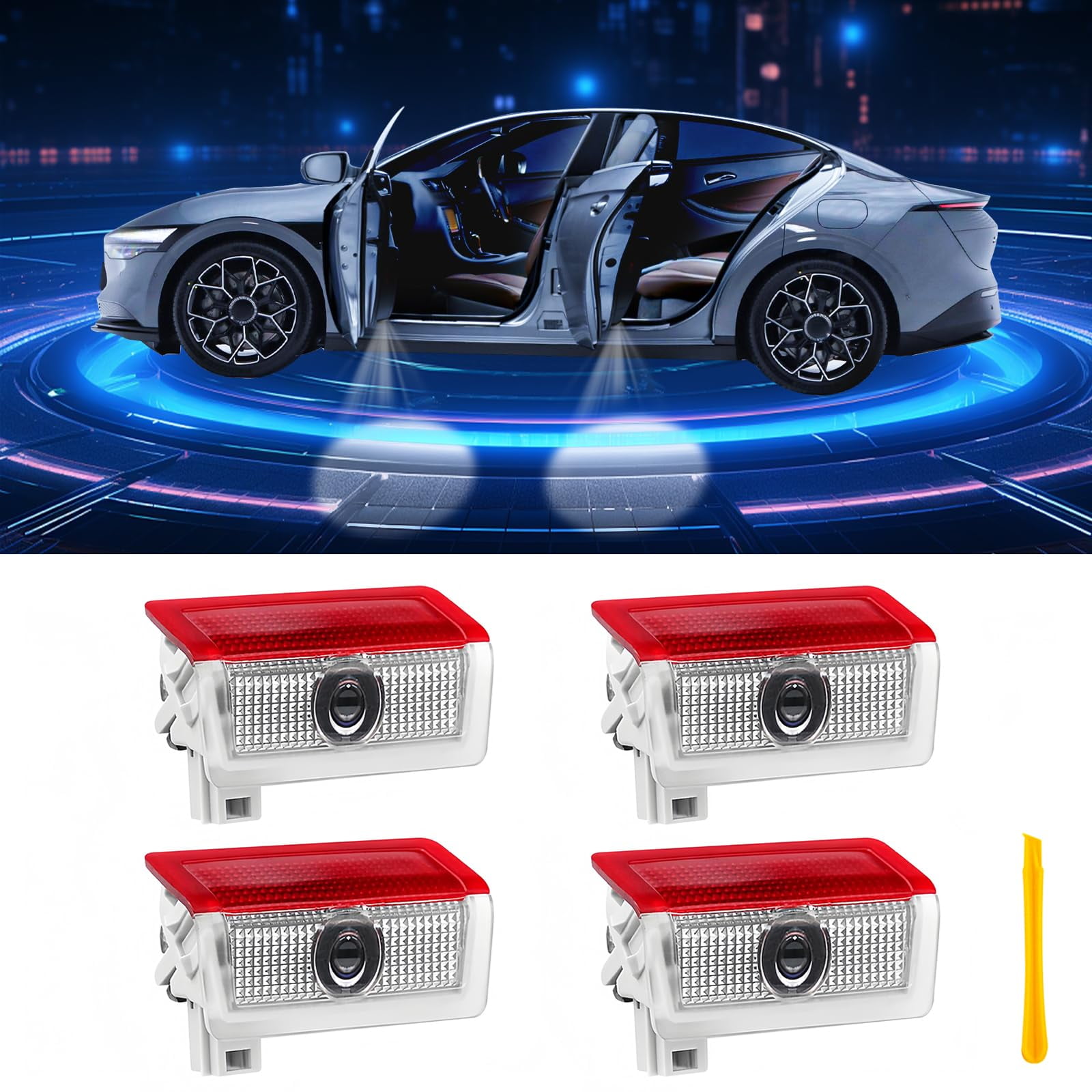 Car Door Lights Logo SSF20 Projector Puddle Lights Compatible with A B ...