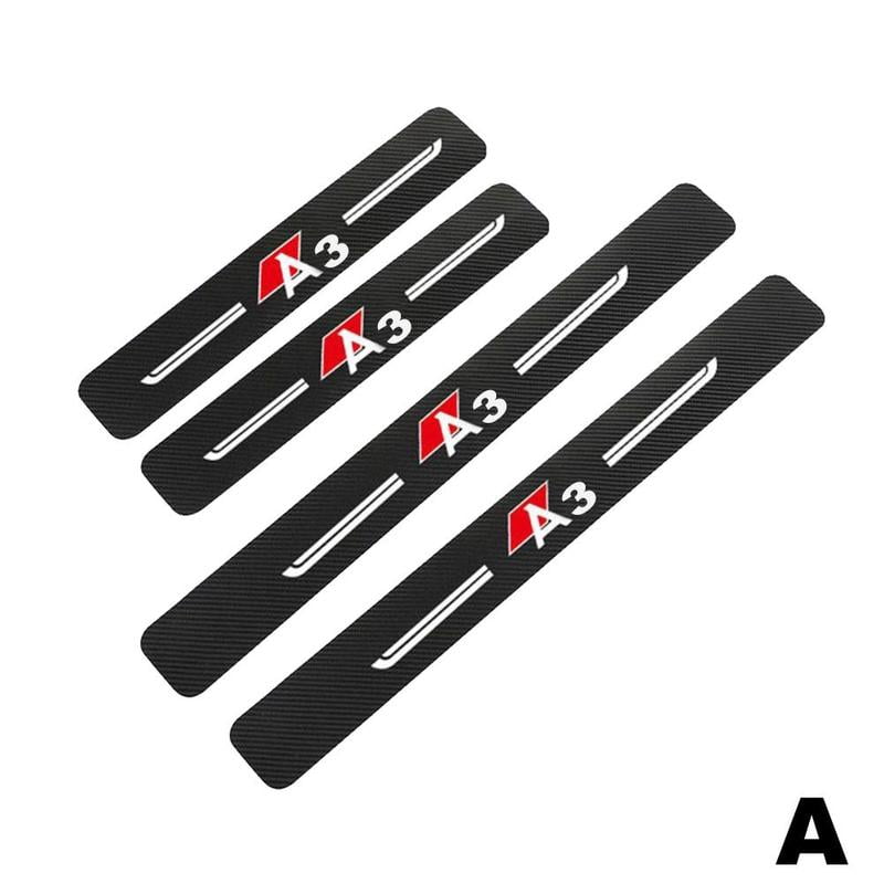Car Door Protectors Carbon Car Door Sills Stickers 4pcs Car Door Cover ...
