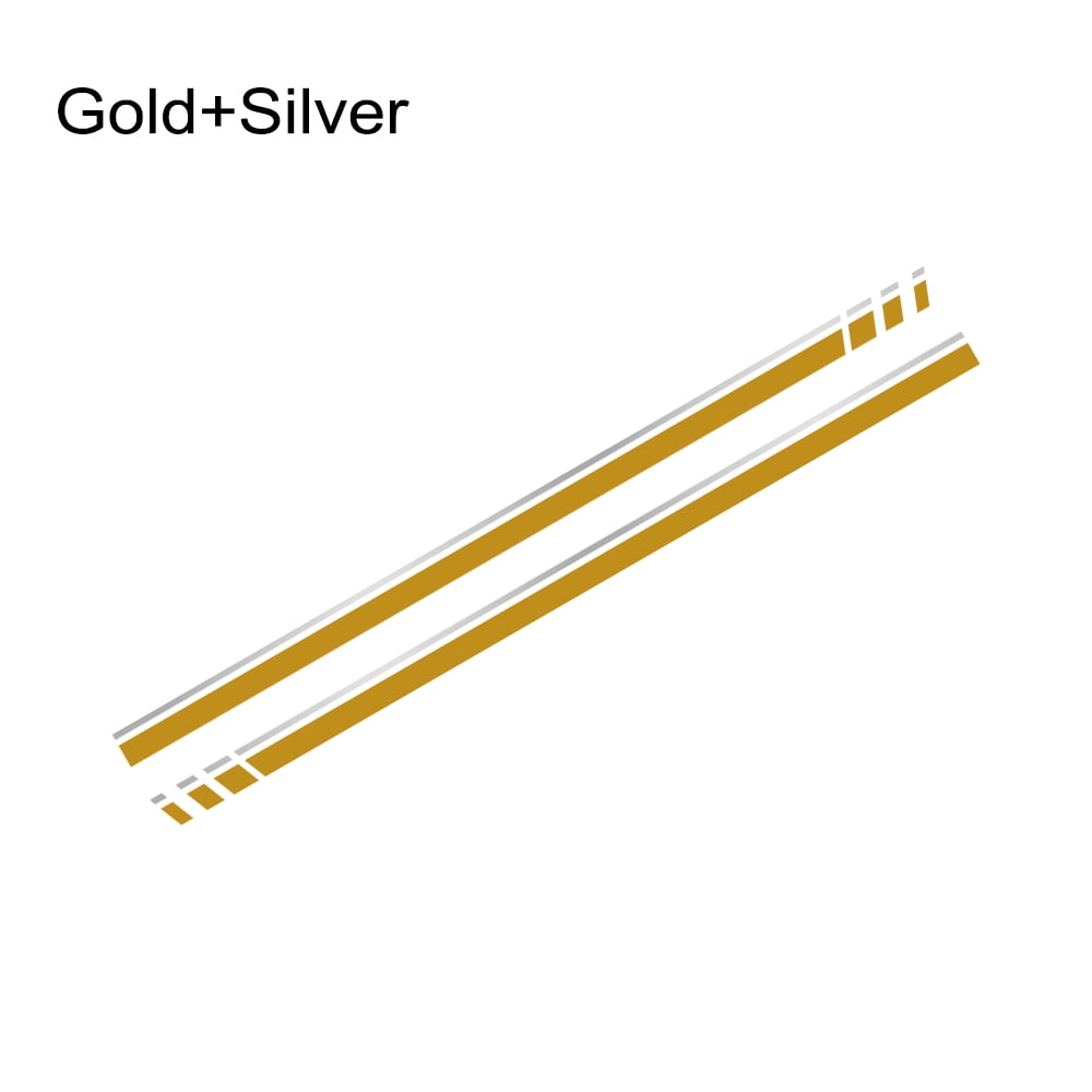 Car Door Racing Stripes Vinyl Decals Both Side Skirt Sticker Graphics ...