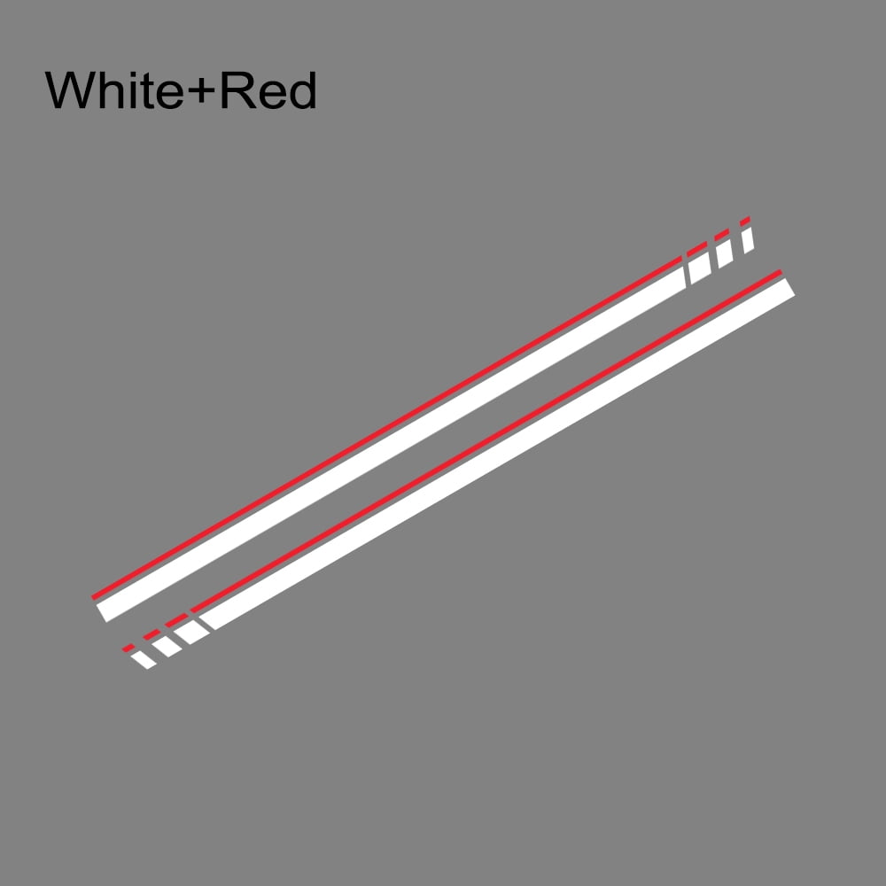 Car Door Racing Stripes Vinyl Decals Both Side Skirt Sticker Graphics ...