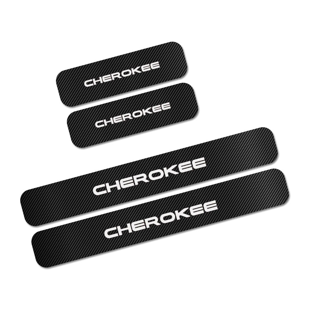 Car Door Sill Stickers Carbon Fiber Cover Auto Tuning Accessories For ...