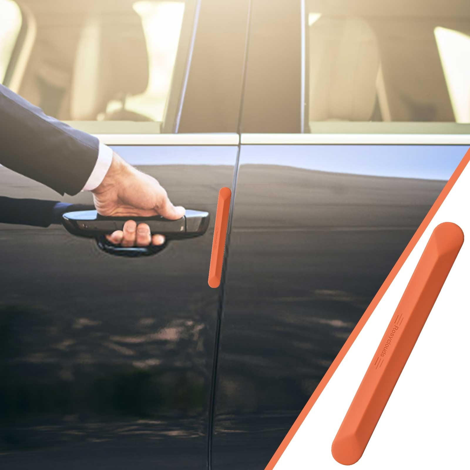 Car Door Strip Mirror, Scratch-Proof Sticker, Shock-Absorbing Pad ...