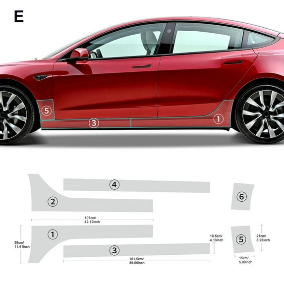 Car Door Triangle Protective Film for Tesla Model 3 Model Y PPF TPU ...