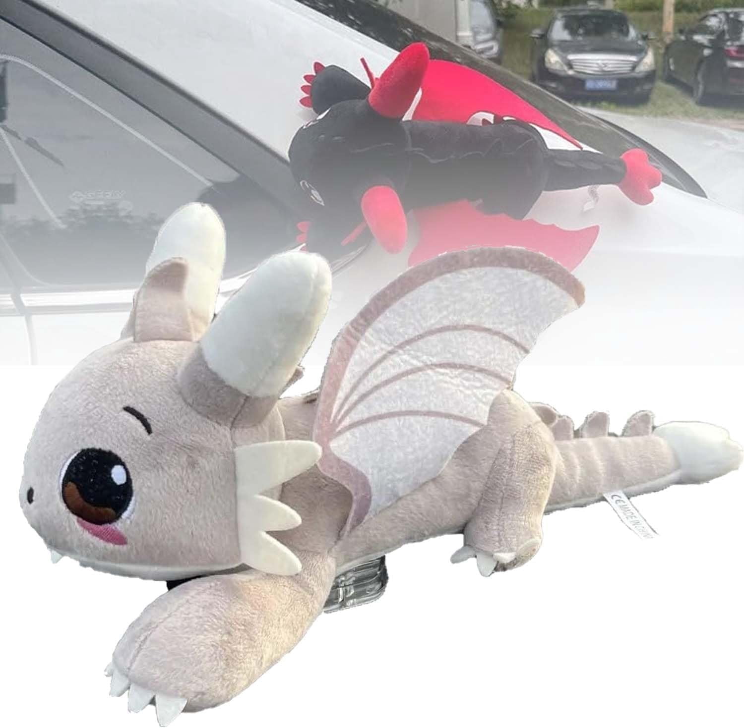 Car Dragon Accessory Flying Dragon Plush Toy Roof Top Car, Car Dragon ...