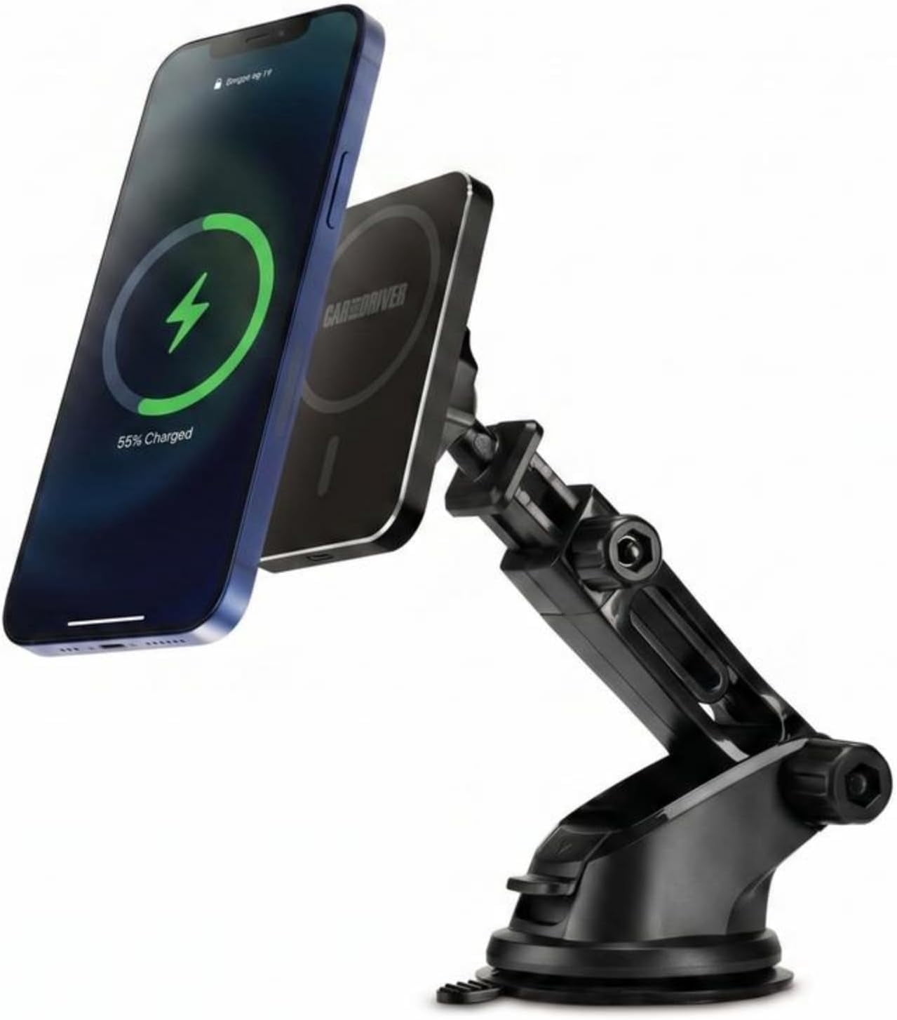 Car and Driver Magnetic Mount Kit with Wireless Charging | Holds Phones ...