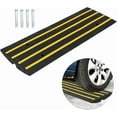Car Driveway Rubber Curb Ramp, 1 Pack 4FT Long Heavy Duty Low Profile ...