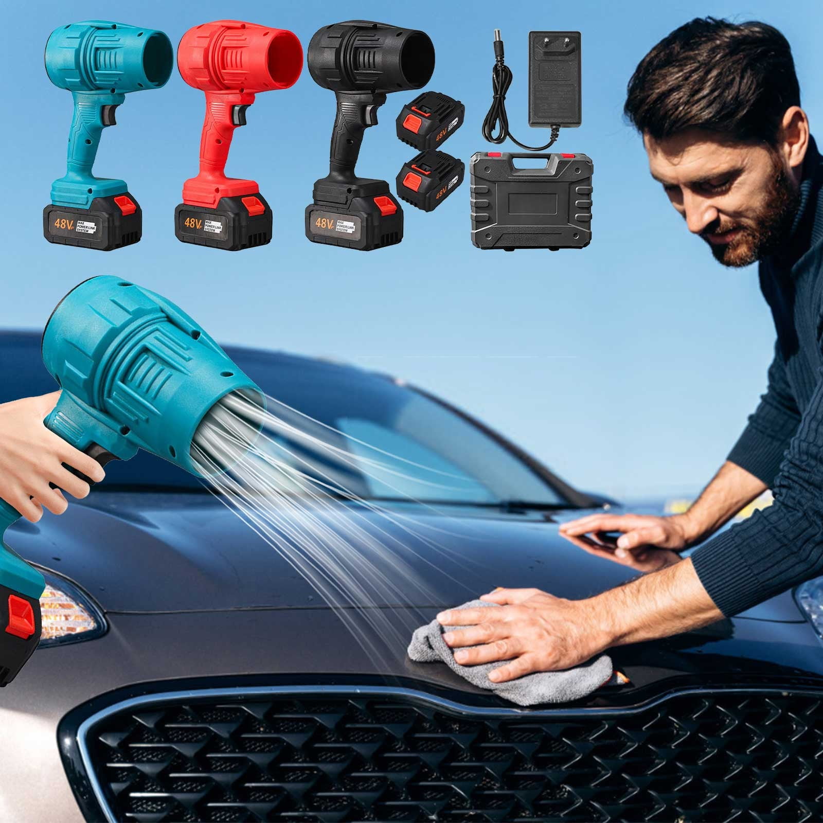 Car Dryer Air Blower, Turbodry Car Dryer, 12cm*5cm*27.5cm Turboglass Car Blower, Turbo Jet ...