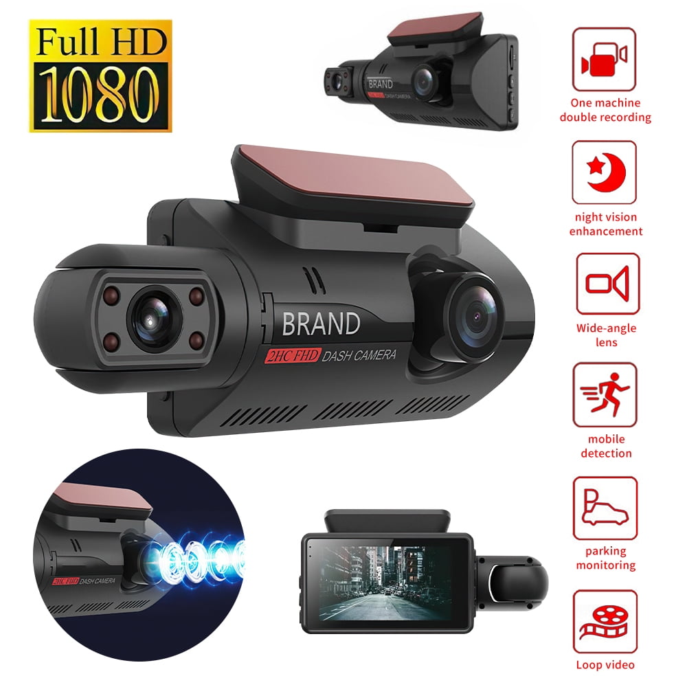 Car Dual Dash Cam 3" HD 1080P Car Camera Dual Lens Wide Angel DVR Car ...